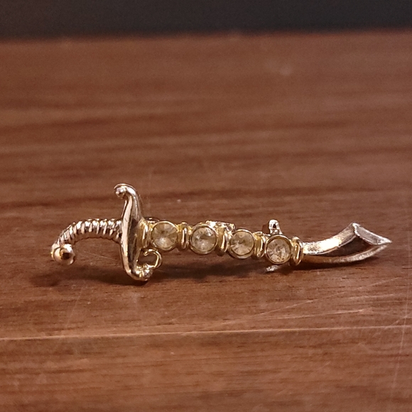 unknown | Accessories | Vintage Golden Sword Knife Brooch Dagger Pin 4 ...